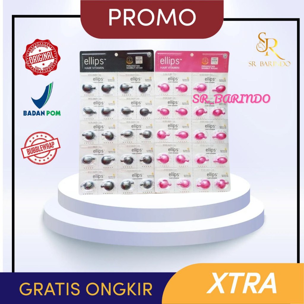 Jual ELLIPS VITAMIN RAMBUT HARGA PER RENTENG ISI 20 BIJI ELLIPS HAIR ...