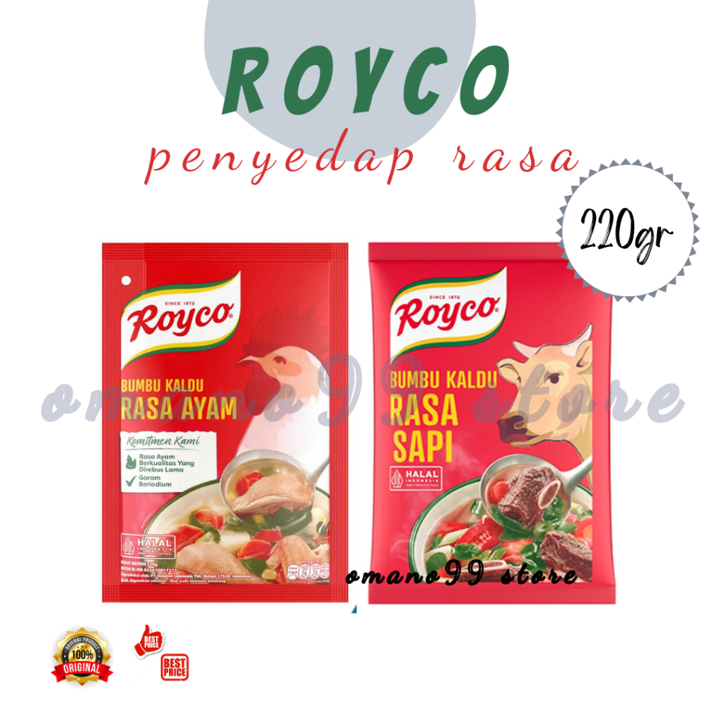 Jual Royco Bumbu Kaldu Penyedap Rasa Sapi // Ayam 220 g | Shopee Indonesia