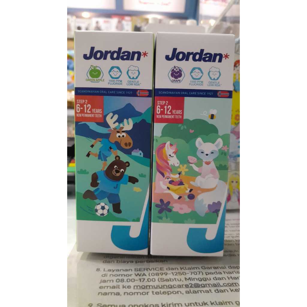 Jual JORDAN KIDS TOOTHPASTE NEW PERMANENT TEETH STEP 2 (6-12 YEARS) 75G ...