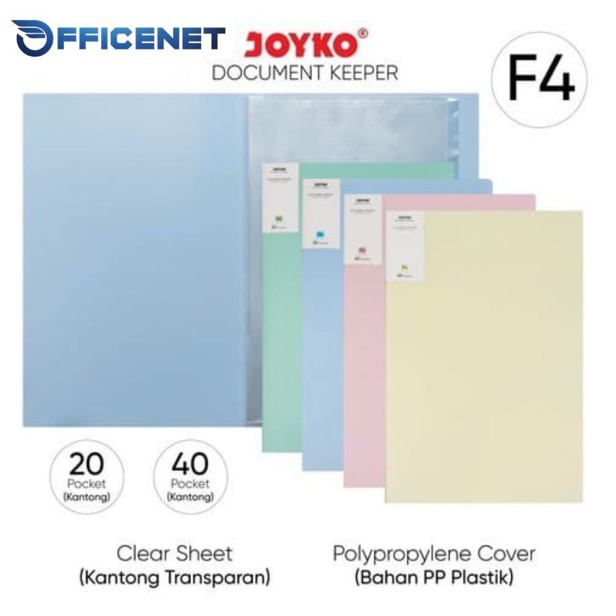 Jual DOCUMENT KEEPER F4 20/40/60 POCKET CLEAR HOLDER FILE DOKUMEN MAP | Shopee Indonesia