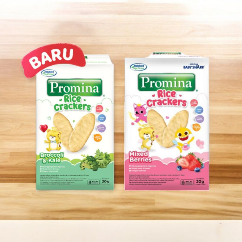 Jual promina snack rice Crackers Broccoli & Kale 20g | Shopee Indonesia
