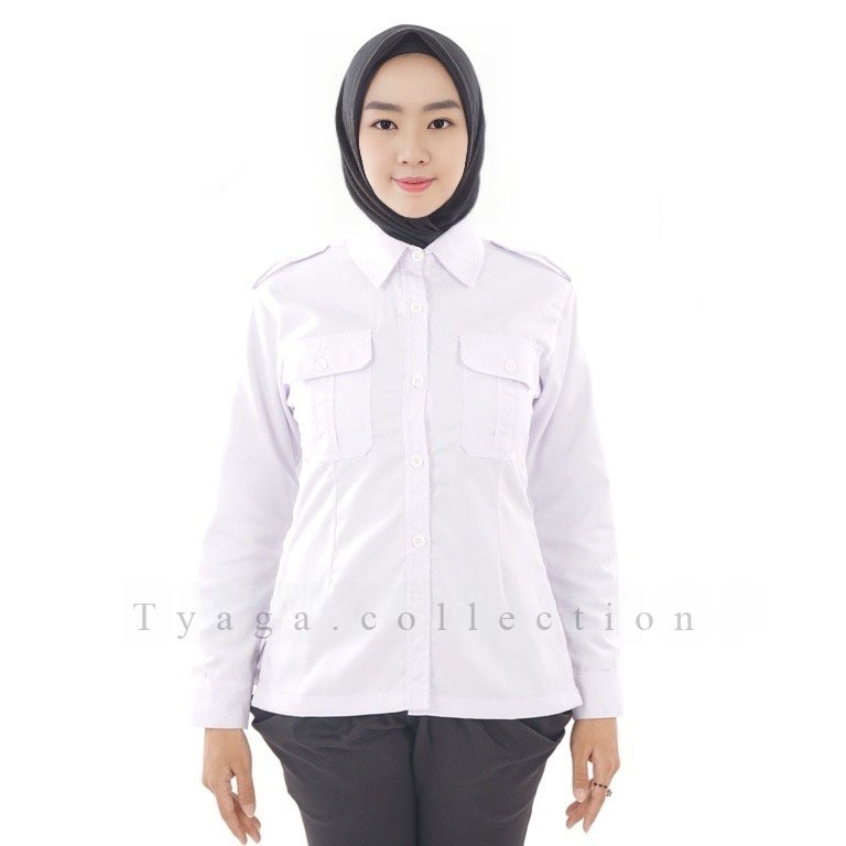 Jual Seragam Kerja Wanita Putih Lengan Panjang Baju Pdh,Baju Pns ...