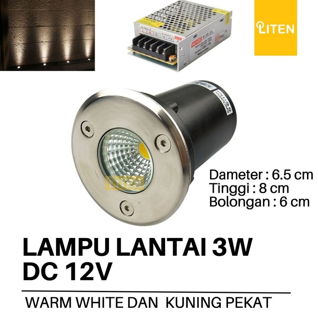 Jual Lampu Tanam Lantai LED DC 12V 12 V Uplight COB Ground Light ...