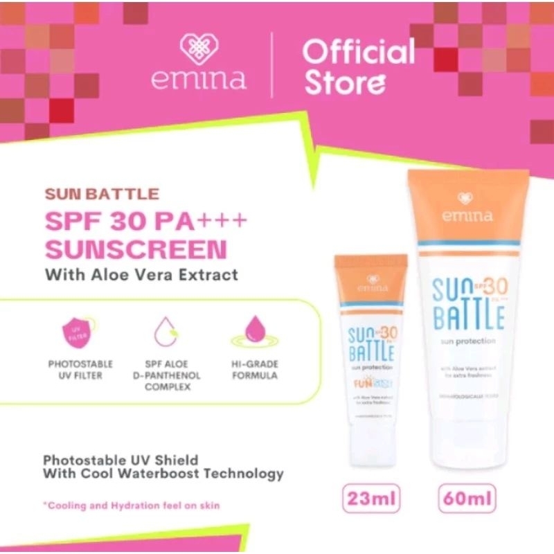 Jual Emina Sun Battle SPF 30 PA+++ - Sun Screen Pelindung dari sinar matahari + UV | Kemasan ...