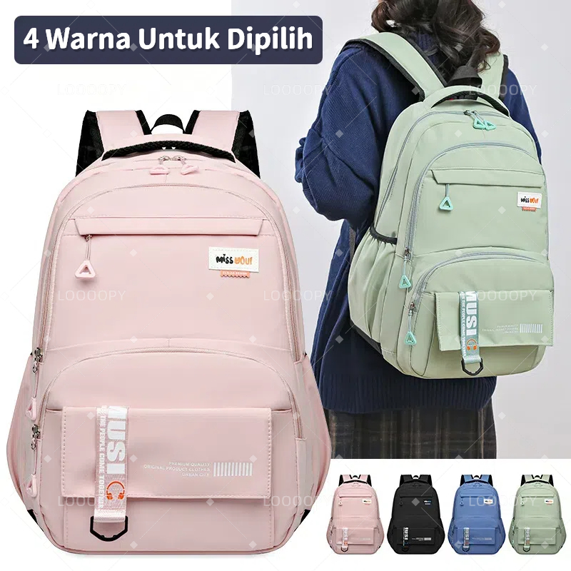 Jual Anak Perempuan Tas Sekolah Anak Perempuan SMP SMA Ransel Wanita Premium Backpack Besar ...