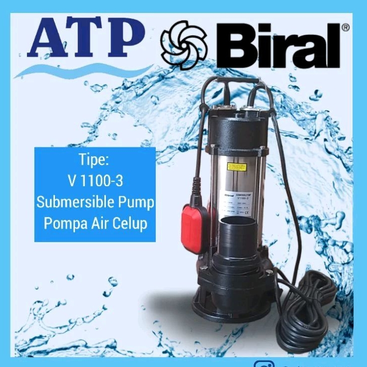 Jual Biral V 1100 F Pompa Celup Air Kotor Pompa Submersible | Shopee ...