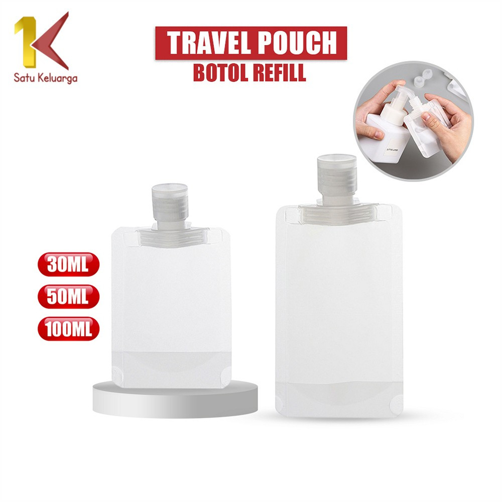 Jual Satu Keluarga Travel Pouch Botol Refill Transparan Fliptop C1025 ...