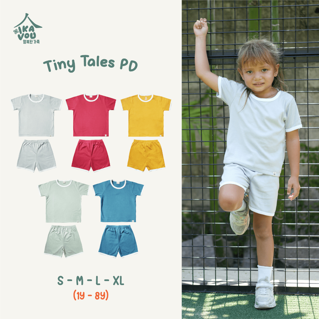 Jual IKAVOU - Tiny Tales Shortsleeeve - Setelan Pendek Anak (Unisex) | Shopee Indonesia