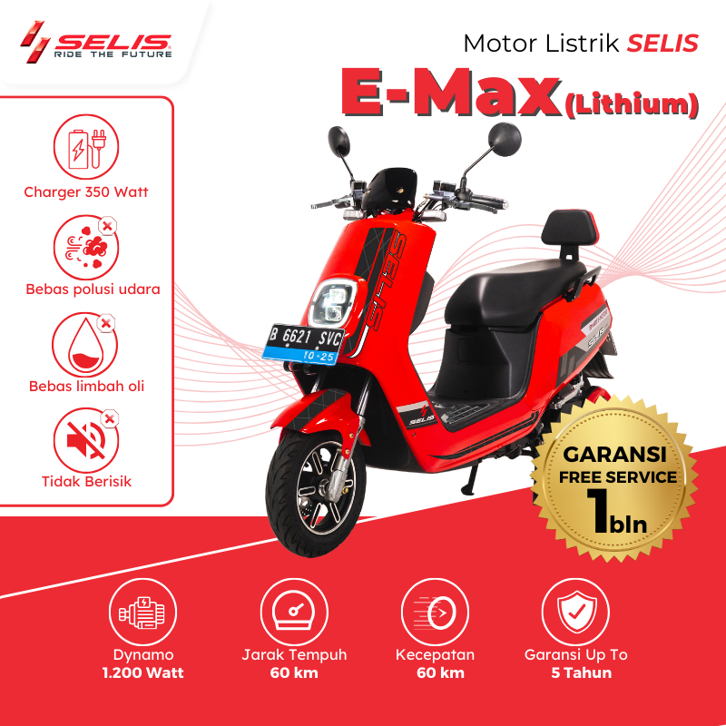 Jual Motor Listrik Selis tipe Emax Lithium Single Battery | Shopee ...