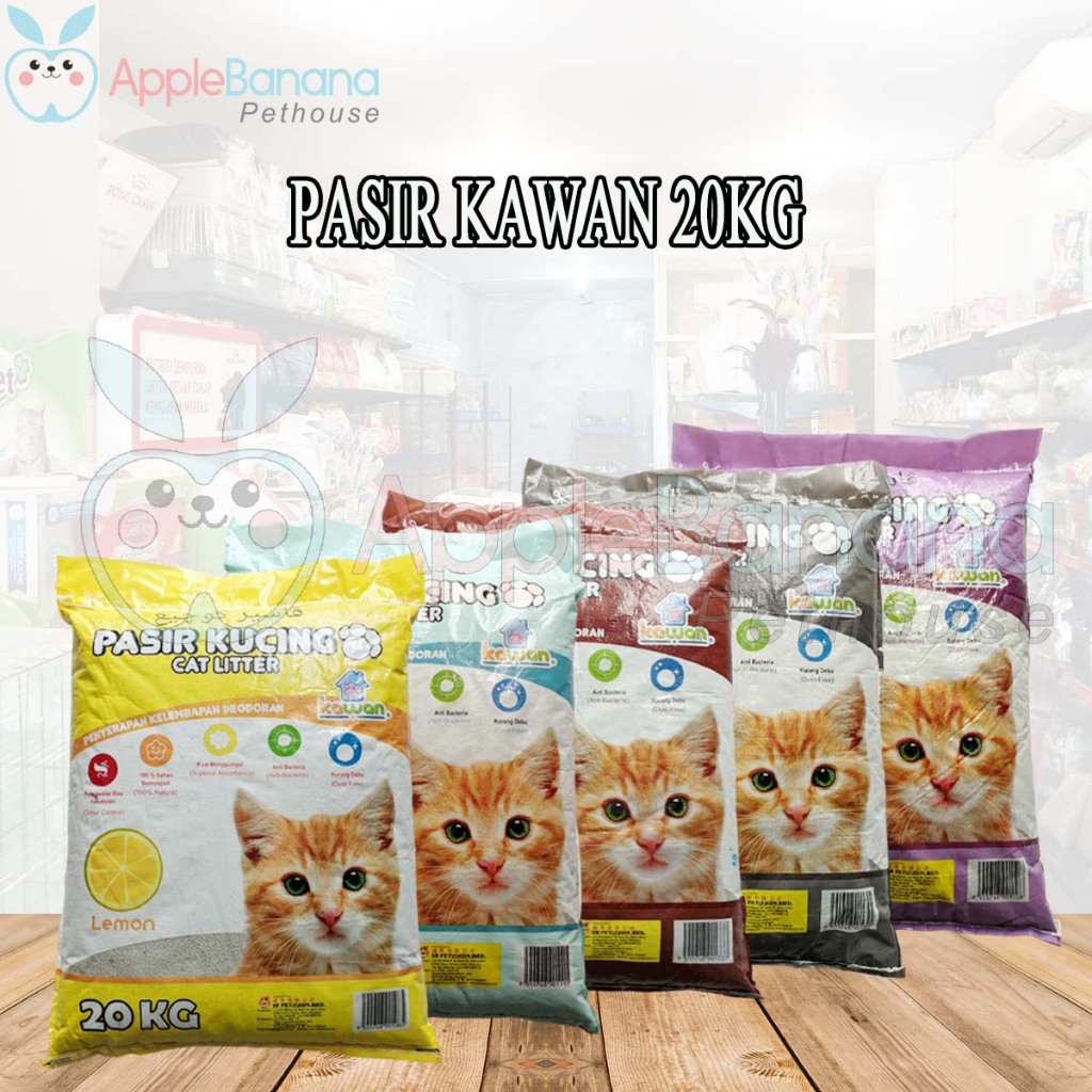 Jual Pasir Kucing KAWAN 20 KG - PASIR GUMPAL WANGI 20 KG | Shopee Indonesia