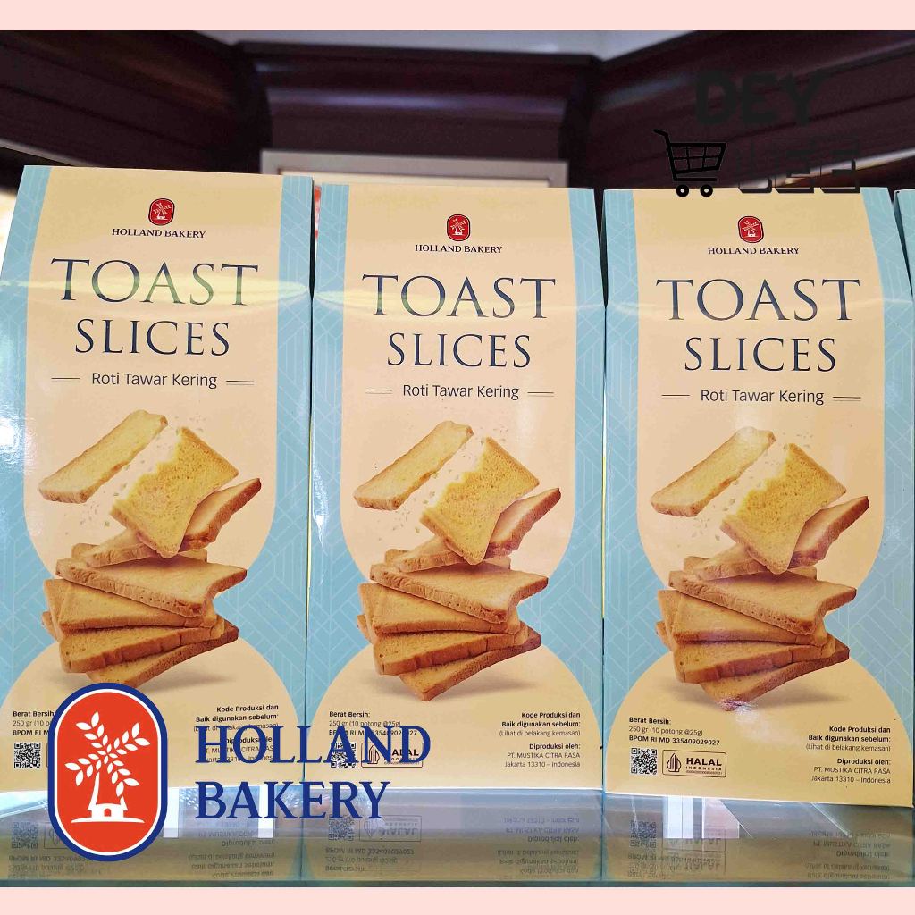 Jual HOLLAND BAKERY Toast Slices Roti Tawar Kering 250gr per 1 box isi ...