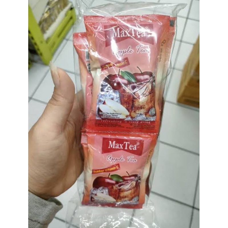 Jual MaxTea apple/peach renteng isi 10 sachet | Shopee Indonesia