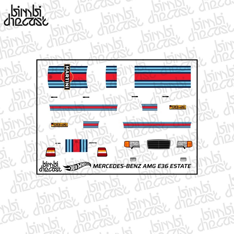 Jual Decal Hotwheels Mercedes Benz AMG E36 Estate Martini | Shopee ...