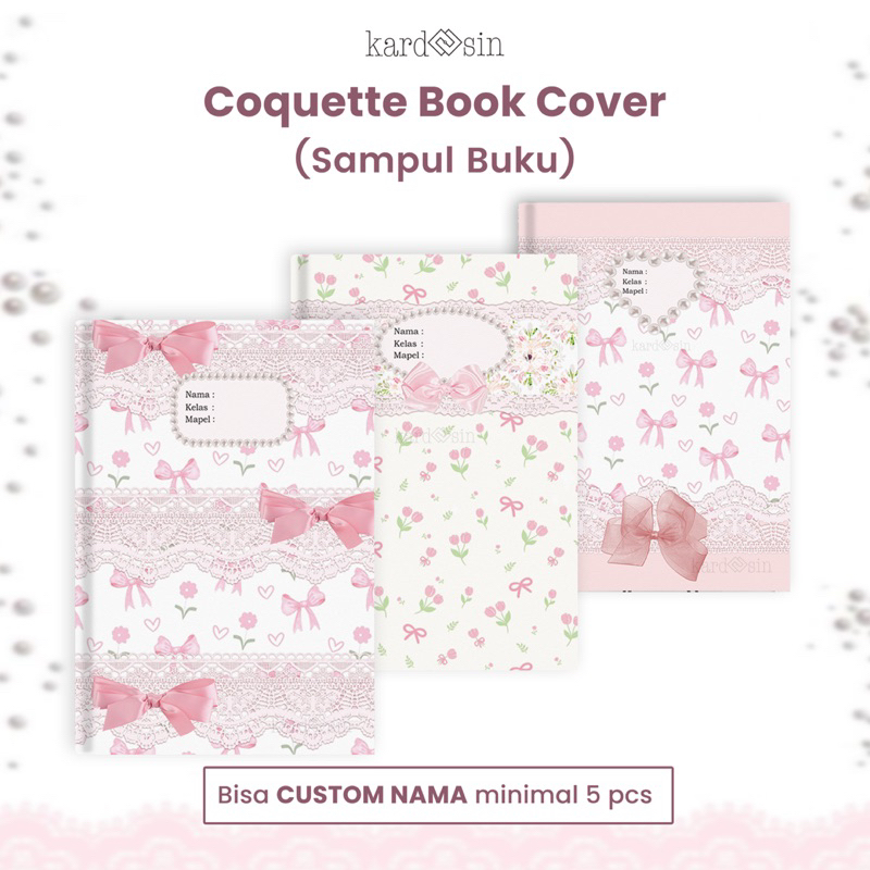 Jual COQUETTE SAMPUL BUKU AESTHETIC ESTETIK KOKET PITA PINK LOVE BUNGA ...
