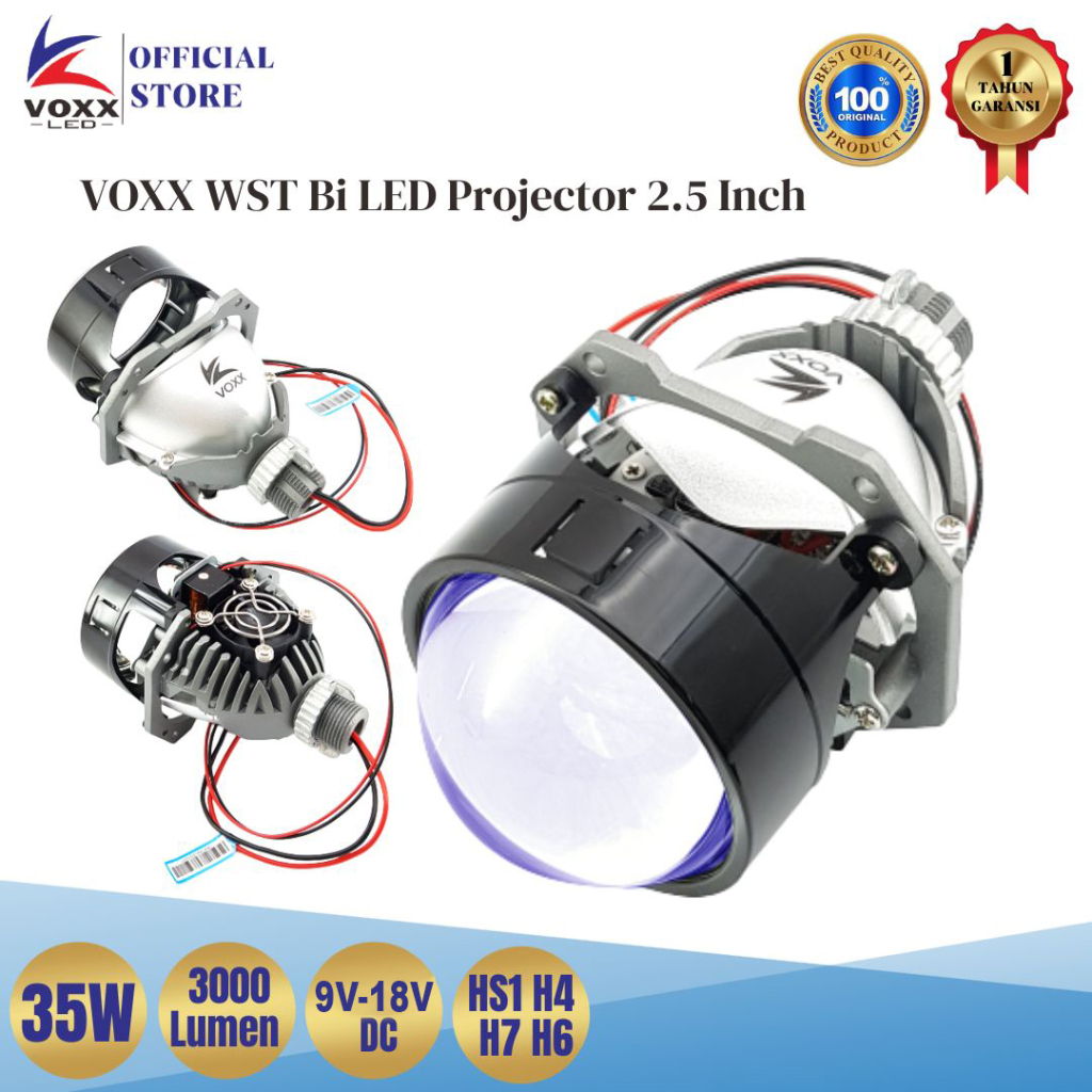 Jual VOXX LED WST Bi LED Projector 2.5 Inch 35W Lensa Projie LED 2.5 ...