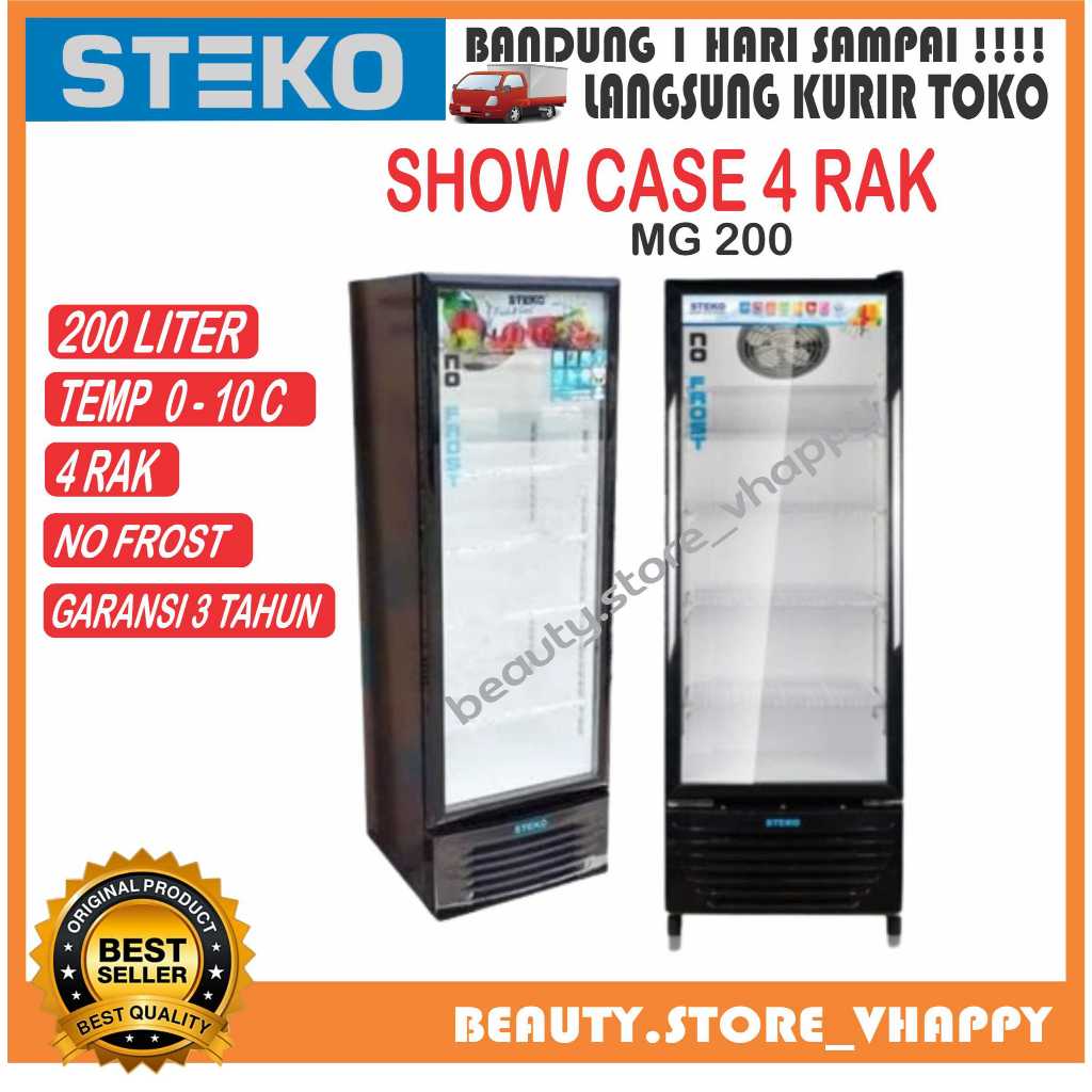 Jual SHOWCASE STEKO MG-200 4 RAK 5 RAK 6 RAK 3 RAK Showcase Lemari ...