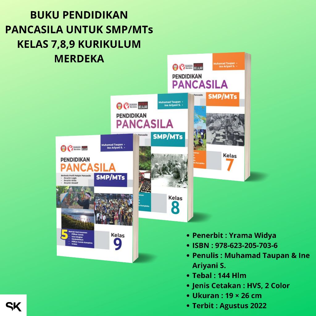 Jual BUKU PENDIDIKAN PANCASILA UNTUK SMP/MTs KELAS 7/VII/8/VIII/9/IX KURIKULUM MERDEKA | Shopee ...