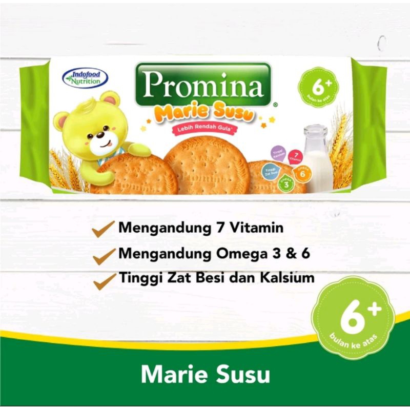 Jual PROMINA Biskuit Marie roll susu 150gt | Cemilan sehat anak ...