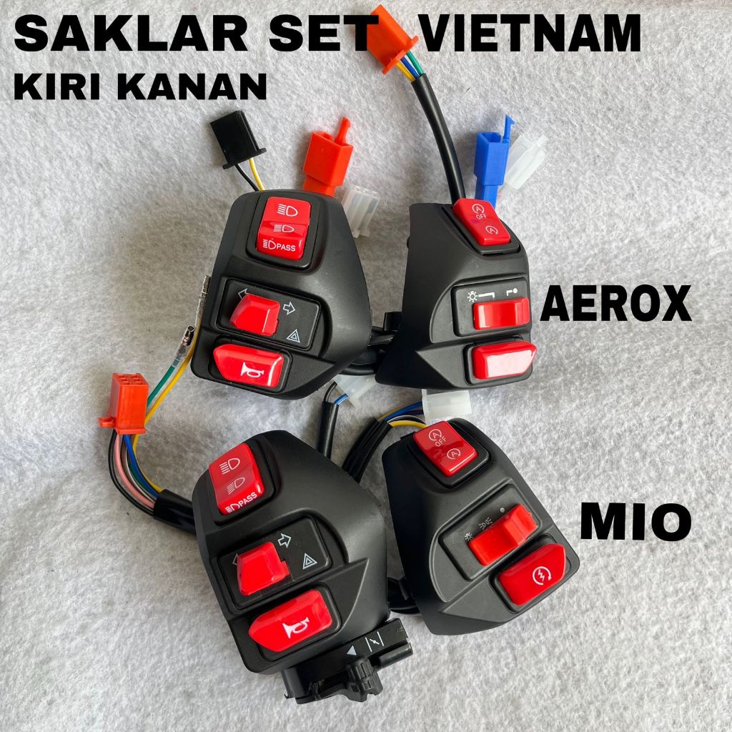 Jual SAKLAR SET MIO AEROX ALL NEW OLD KIRI KANAN VIETNAM PLUS HAZARD ...