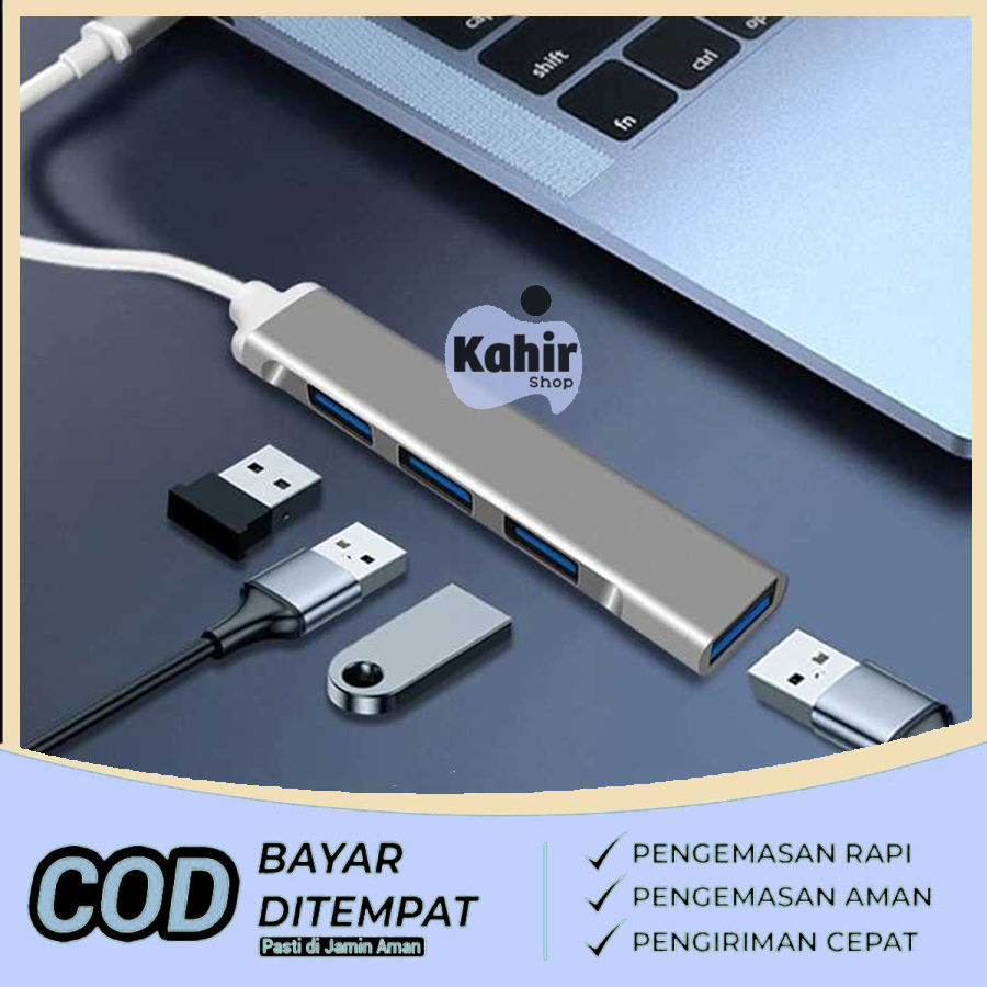 Jual USB Hub 4 Port Type C - 3 USB 2.0 & 1 USB 3.0, Kecepatan Super 5120 MB/s | Shopee Indonesia