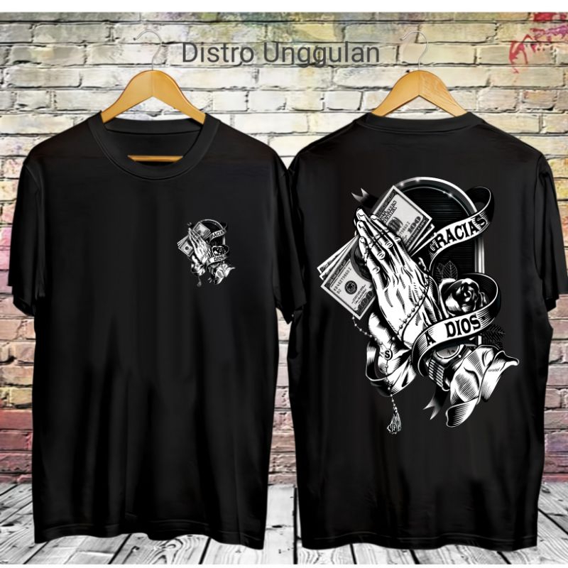 Jual Baju Kaos Distro Tshirt Terlaris GRACIES A DIOS Pakaian Pria ...