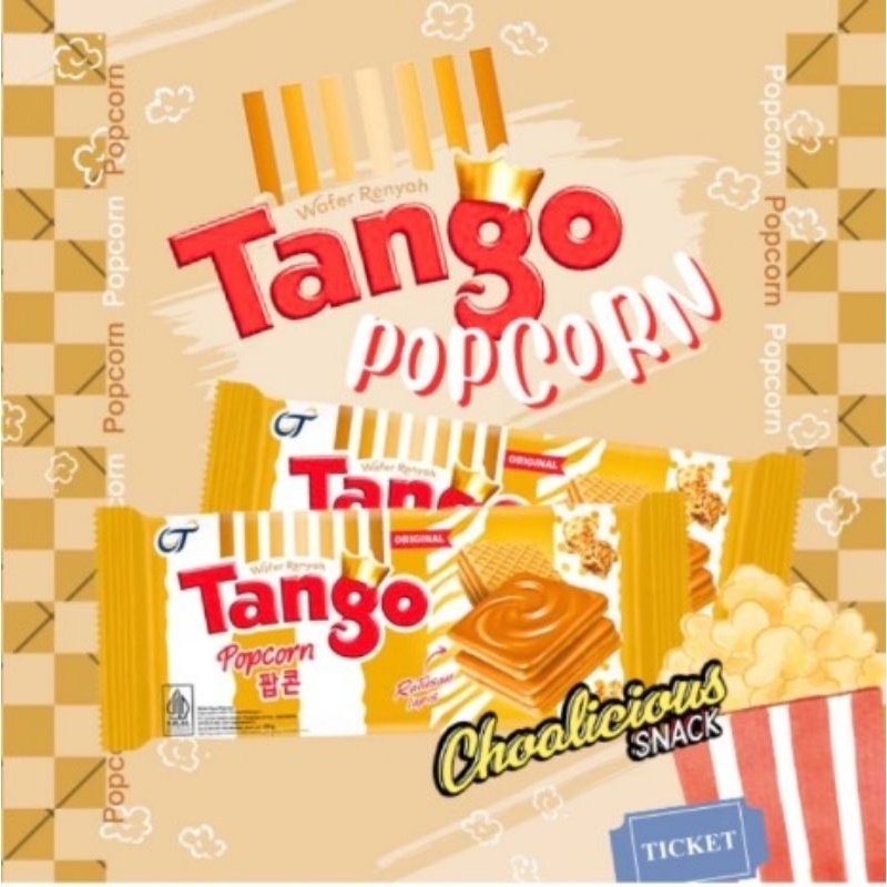 Jual Tango Wafer Rasa Popcorn 39gram (1 pack isi 10 pcs) | Shopee Indonesia