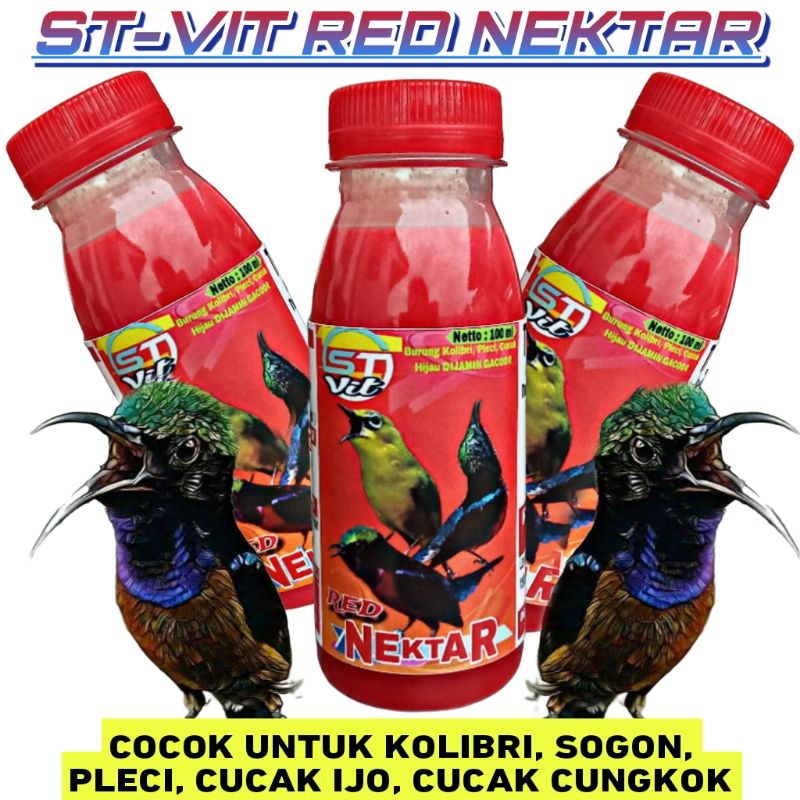 Jual NEW !!! VITAMIN BURUNG RED NEKTAR pakan Kolibri ninja konin pleci ...