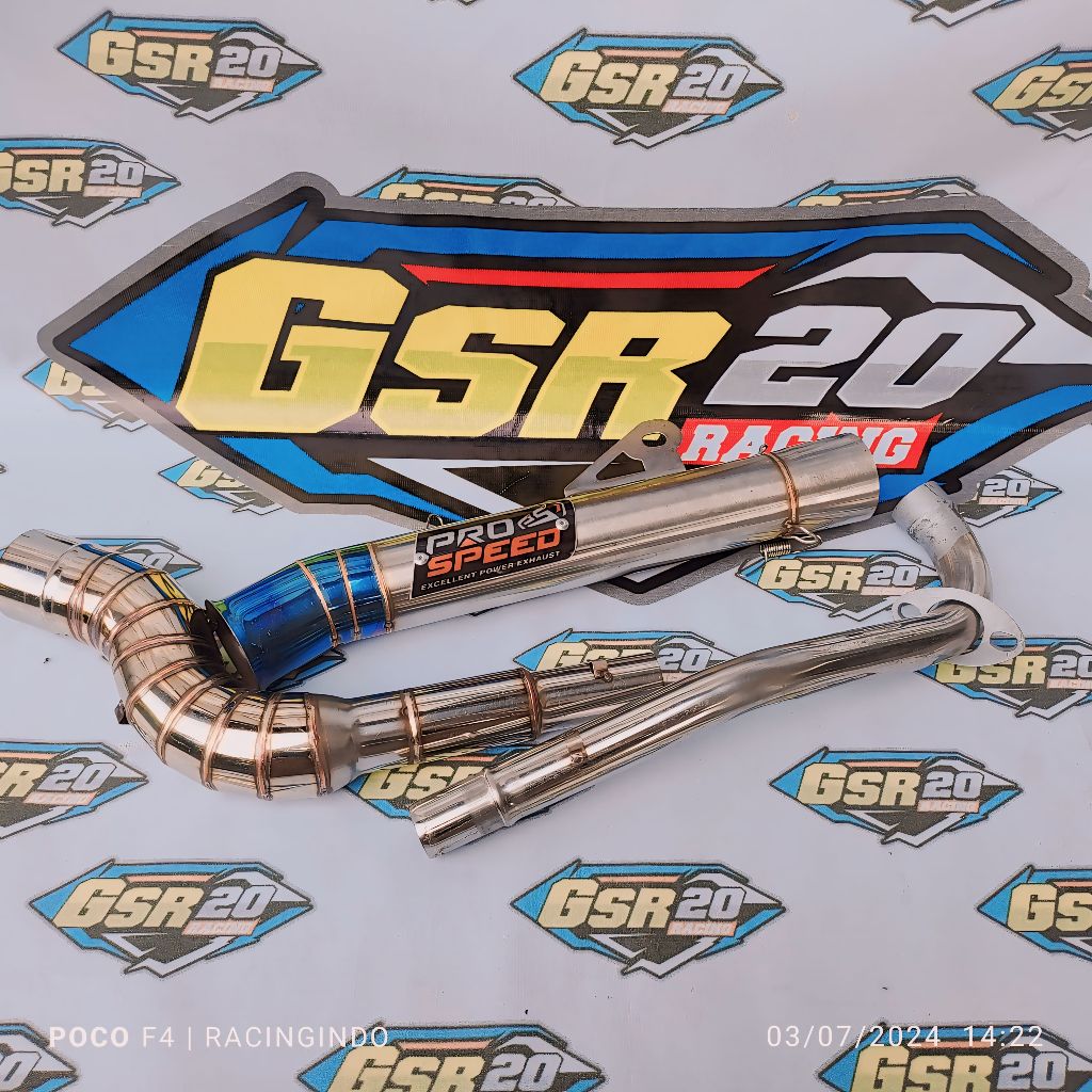 Jual Blue TIP SUPER OPEN CANISTER PRO SPEED PROSPEED FOR HONDA WAVE 125 ...