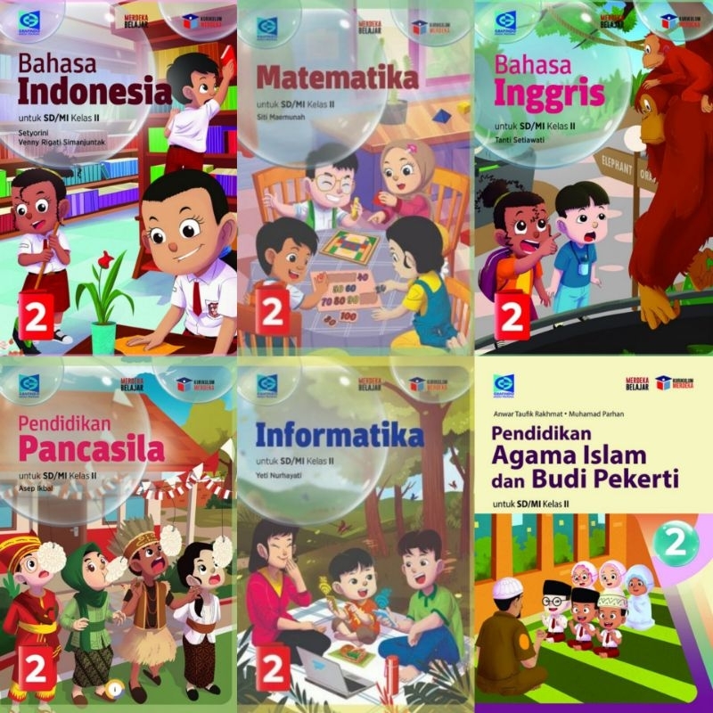 Jual BUKU PAKET KURIKULUM MERDEKA UNTUK SD/MI KELAS 2 PENERBIT GRAFINDO | Shopee Indonesia
