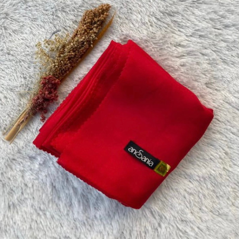 Jual hijab shinar glamor ansania warna merah cabe / shinar ansania ...
