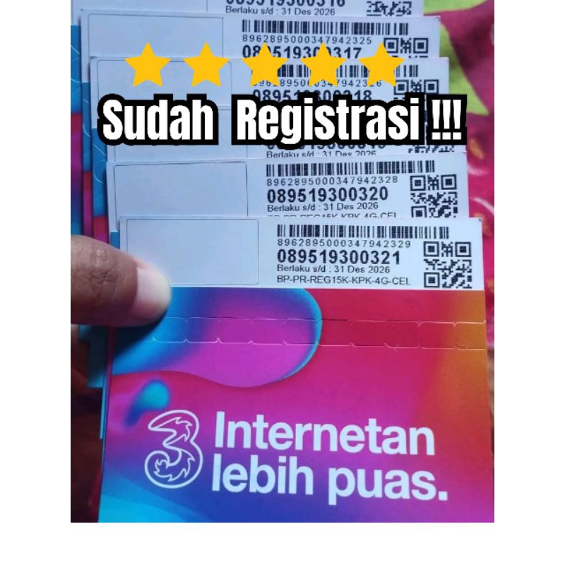 Jual Kartu perdana Three siap pakai fresh | Shopee Indonesia