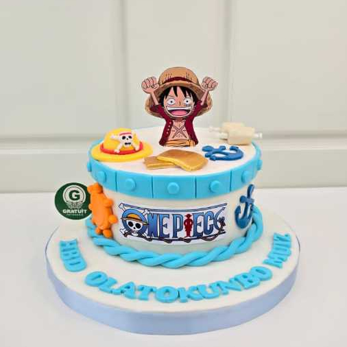 Jual CAKE TEMA ONE PIECE PRINT / CAKE ULANG TAHUN | Shopee Indonesia