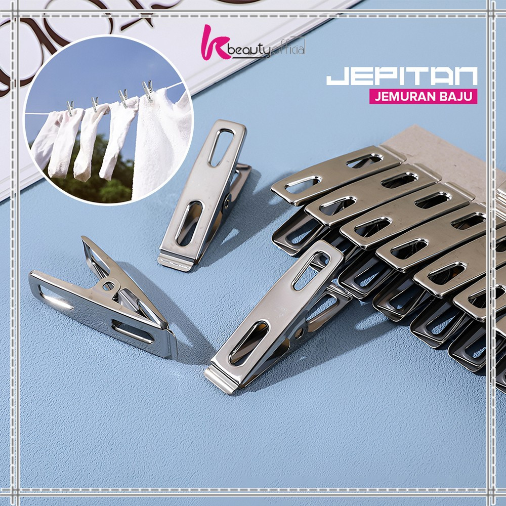 Jual KB-C1028 Jepitan Jemuran Stainless Anti Karat Serbaguna / Jepitan ...