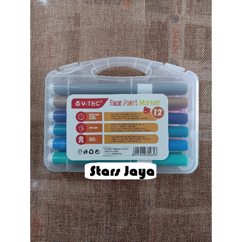 Jual Cat Muka V-Tec / Cat Wajah Vtec / Face Paint Marker V-tec | Shopee ...