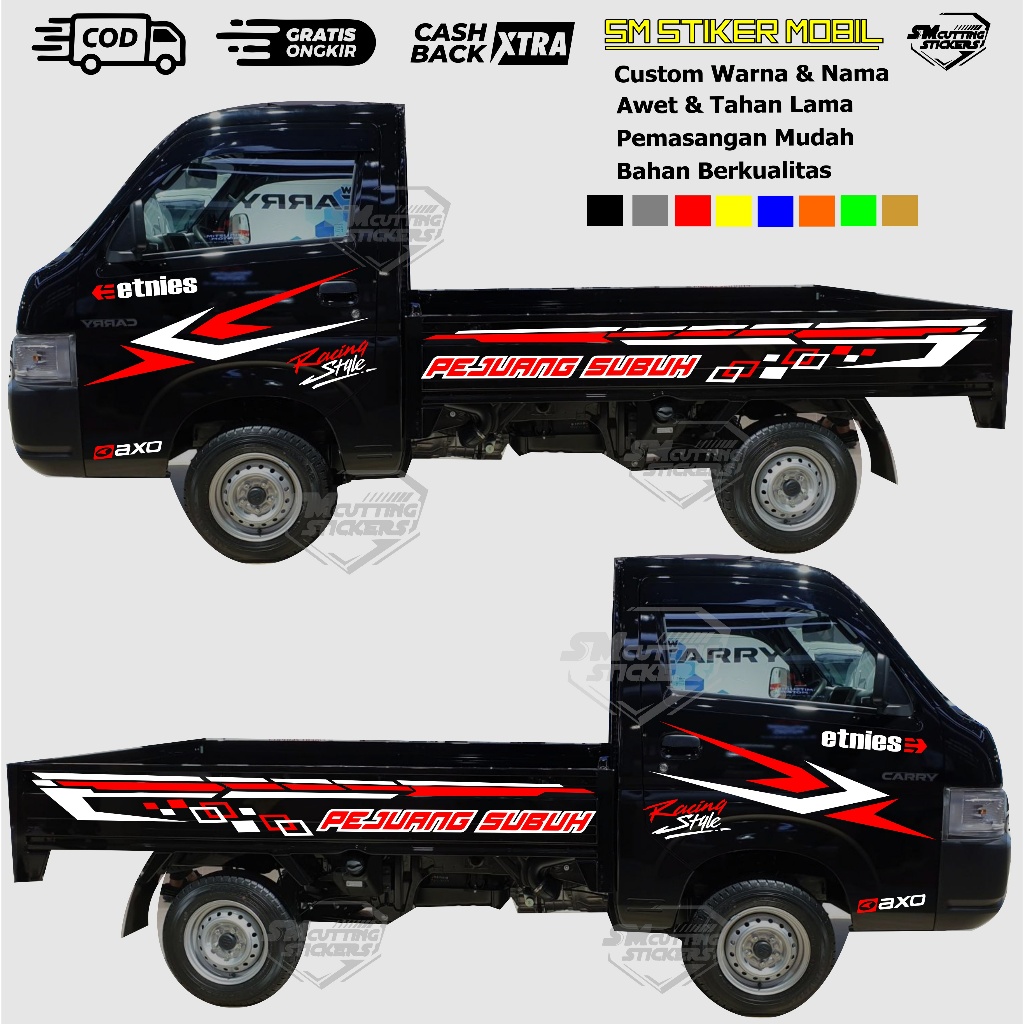 Jual Stiker mobil Suzuki Carry pick up List Sticker Cutting PIckup ...