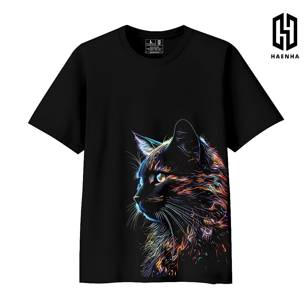 Jual HAENHA Motif Cat Baju Kaos Distro - T shirt Sablon Unisex Black ...