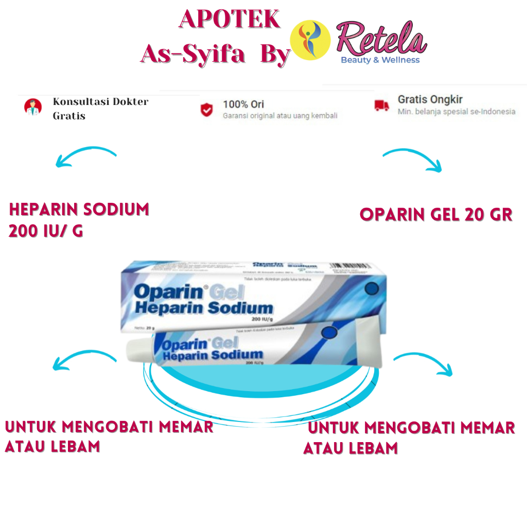 Jual Oparin Gel 20 gr/Heparin Sodium 200 IU/ g | Shopee Indonesia