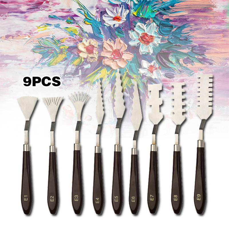 Jual 9PCS Palette Knife Spatula Lukis Pisau Lukis Spatula Dekorasi Kue ...