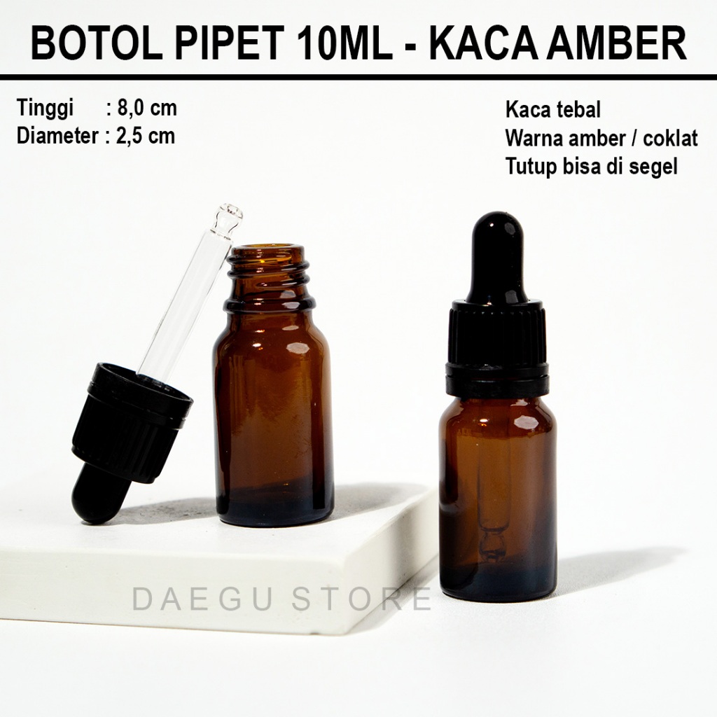 Jual Botol Pipet 10ml Kaca Amber Coklat Tebal - Dropper Tetes Bisa ...