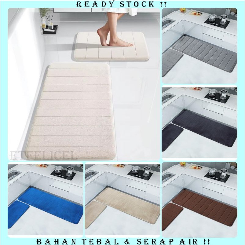 Jual ETFELICEL Memory Foam Mat SET / Keset Kaki Rumah Dapur Pintu Kamar ...