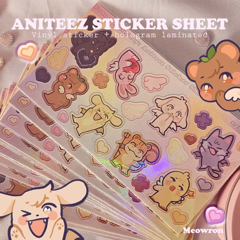 Jual Fanmade ANITEEZ: Sweet & Naughty sticker sheet | Shopee Indonesia
