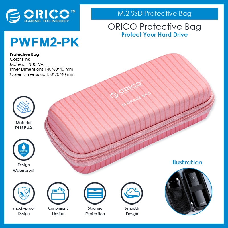 Jual ORICO M.2 SSD Protective Bag pouch hardisk eksternal - PWFM2 ...