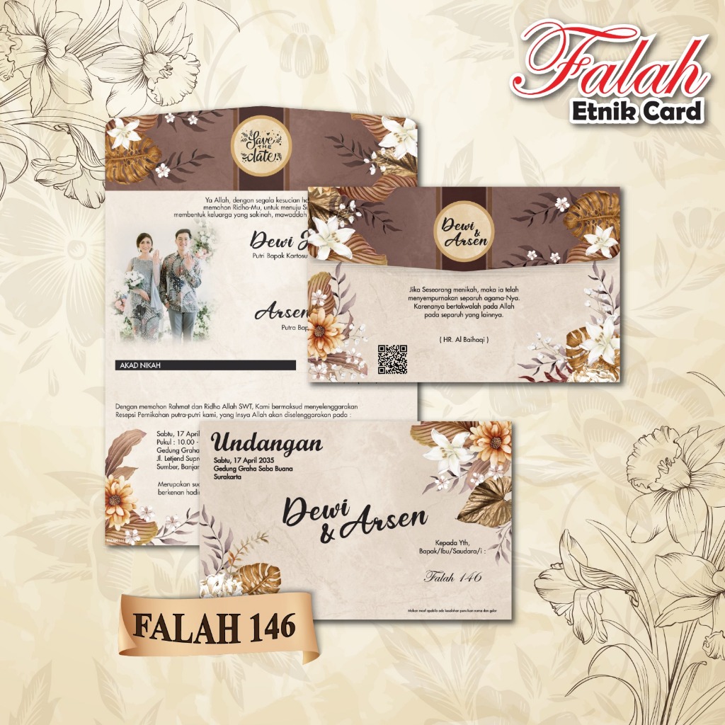 Jual Falah 146 Cetak Undangan Pernikahan atau Undangan Cetak Siap Sebar ...
