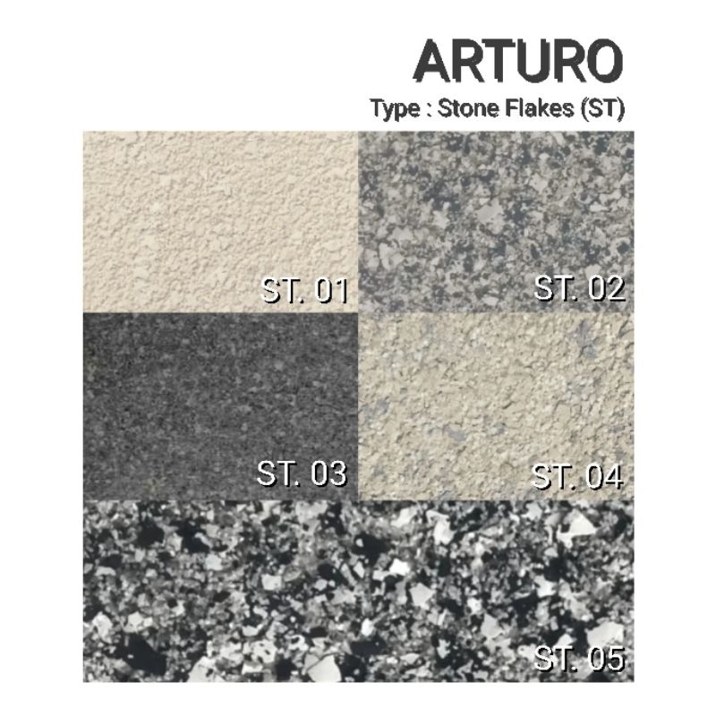 Jual ARTURO Type Stone Flakes Klg 1kg ST 01 02 03 04 05 ST01 ST02 ST03 ...
