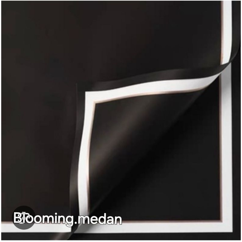 Jual Kertas Buket Bunga Hitam List Putih | Shopee Indonesia