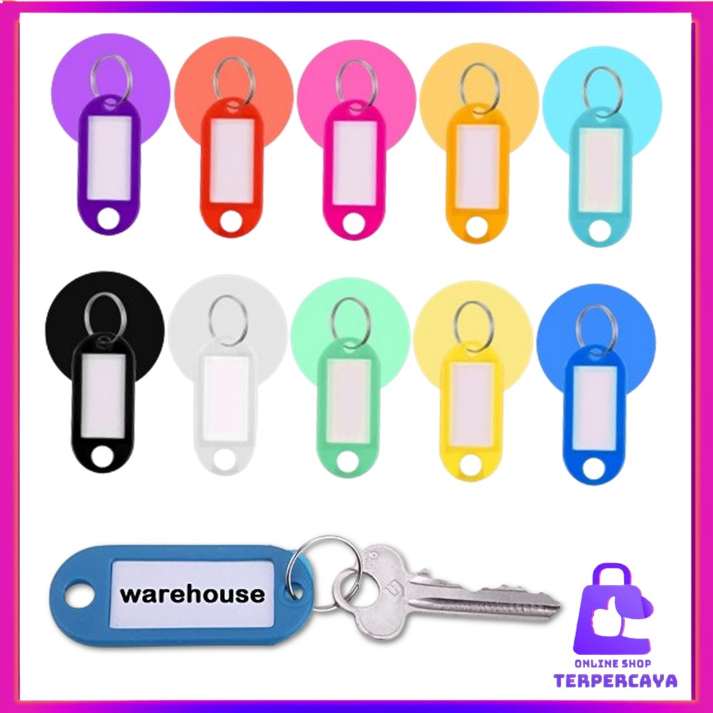 Jual OST Name Tag Gantungan Kunci Warna-Warni Label Nama Plastik ...