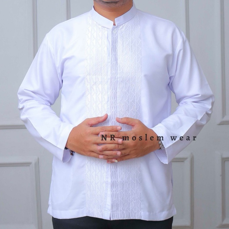 Jual BAJU KOKO MUSLIM , BAJU KOKO LENGAN PANJANG, KEMEJA KOKO kode ASP-51 | Shopee Indonesia