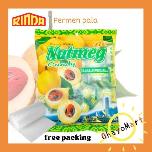 Jual Rinda Nutmeg Candy/ Permen Rasa Pala Penang Native/ Permen Pala ...