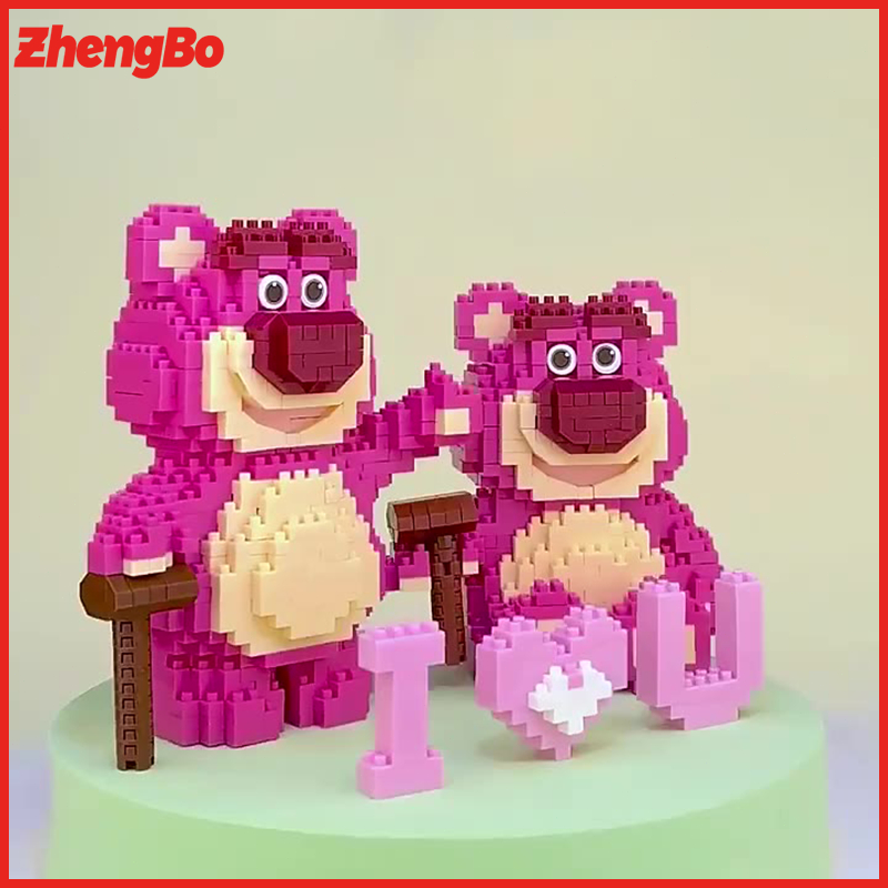 Jual ZhengBo Mainan Anak Perempuan lotso Bricks Sanrio Nano Block DIY ...