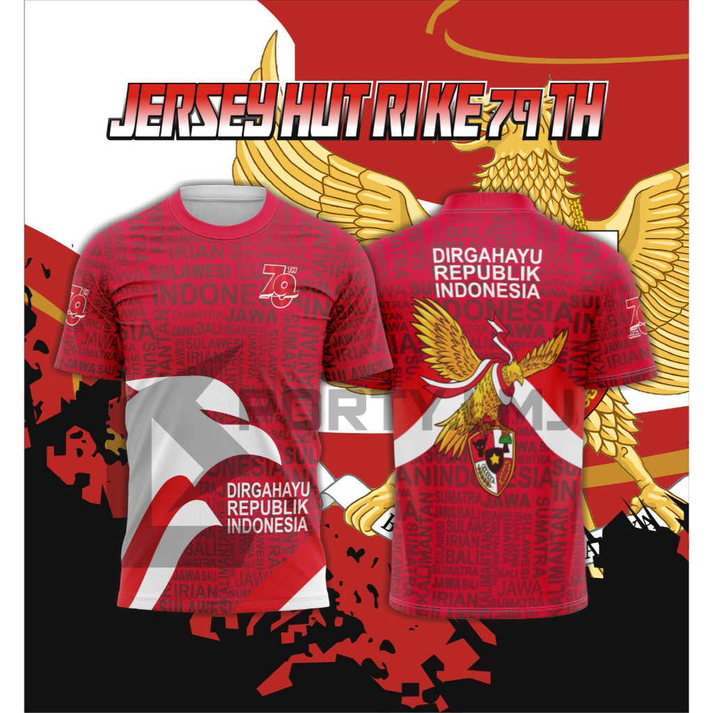 Jual Kaos Jersey HUT RI 79 Tahun 2024 Baju Kemerdekaan Indonesia Kaos Dirgahayu Indonesia 2024 ...